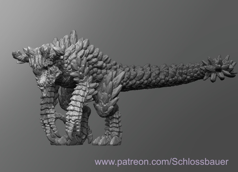 Free 3D file Medium Tarrasque 🎲・3D printing model to download・Cults
