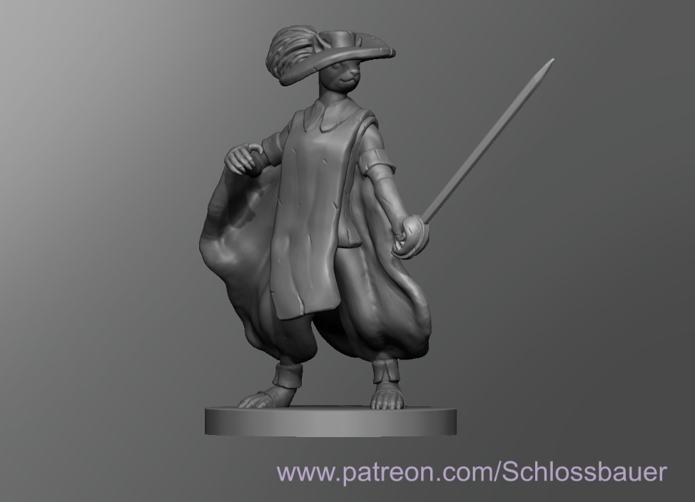 Бесплатный STL файл Flying Squirrel Fencer Female・Идея 3D-печати для ...