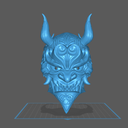 Download STL file Chinese Style Japanese Oni Mask 3D Model STL for 3D ...