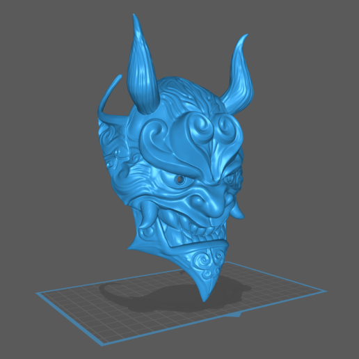 Download STL file Chinese Style Japanese Oni Mask 3D Model STL for 3D ...