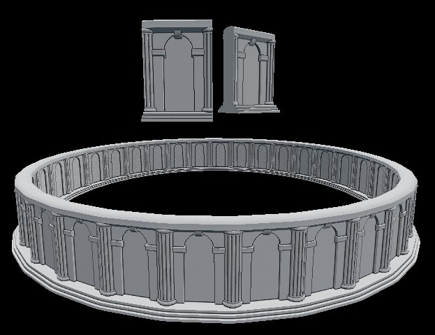 Free 3D file Arena Walls 🎲・3D printable model to download・Cults