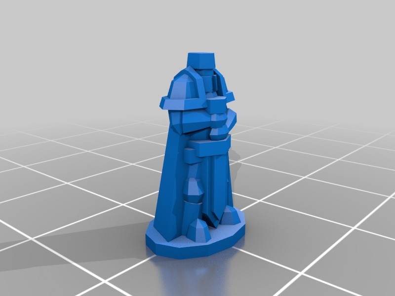 Free 3D file 15mm Knight of the Order Low-Poly Paladin guard cleric D&D ...