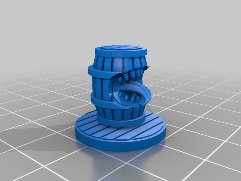 Free 3D file Mimic (Barrel) #D&D #DnD #Pathfinder #pocket-dungeons # ...