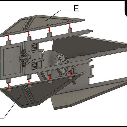 Download free STL file Tie Fighter Interceptor Kit Card • 3D printing ...