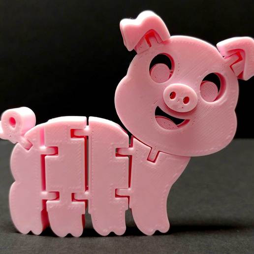 Download free 3D print files Flexi Articulated Pig ・ Cults