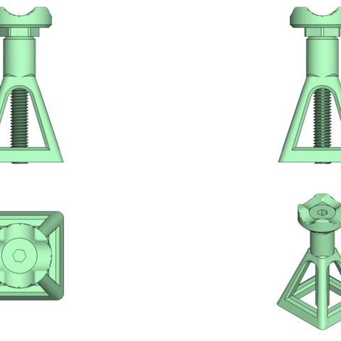 Download STL file Crawler Scaler Truck Car Axle Stand Jack Stand • 3D ...