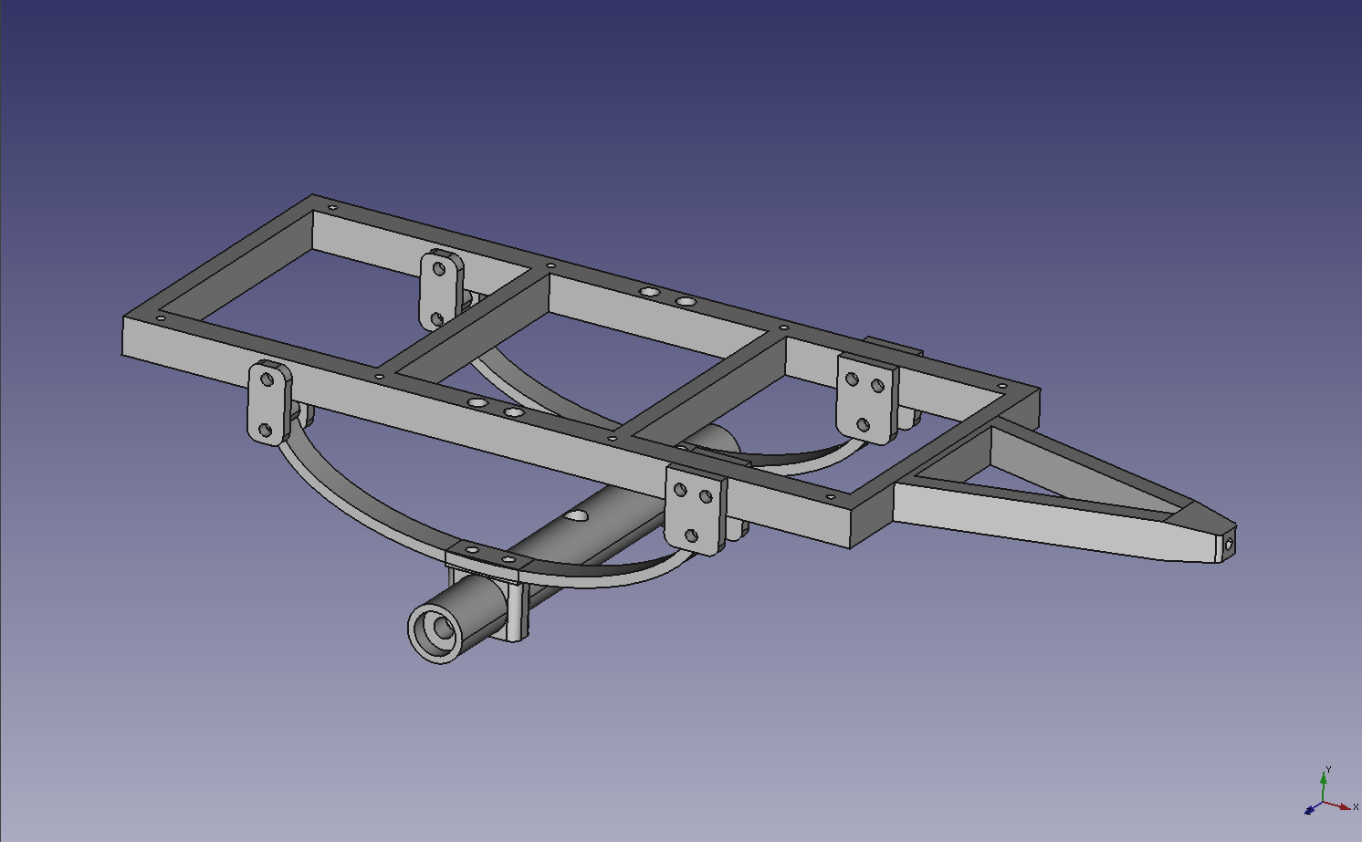 STL file RC Trailer Chassis Scaler Crawler Trucks Leaf Springs Axle ...