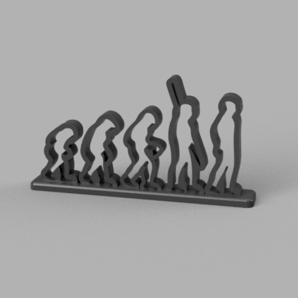 STL file Human evolution chain based on the Planet of the Apes・3D ...