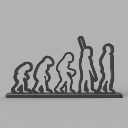 STL file Human evolution chain based on the Planet of the Apes・3D ...