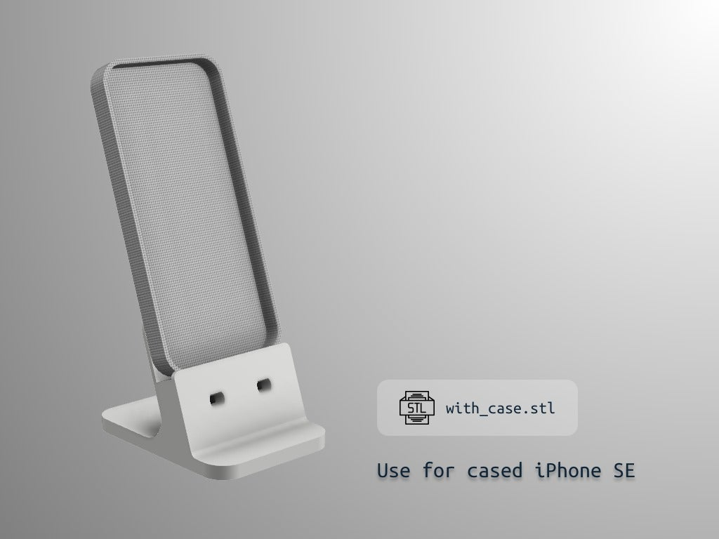 Free STL file iPhone SE / 5 Minimal Dock with / without case・3D ...