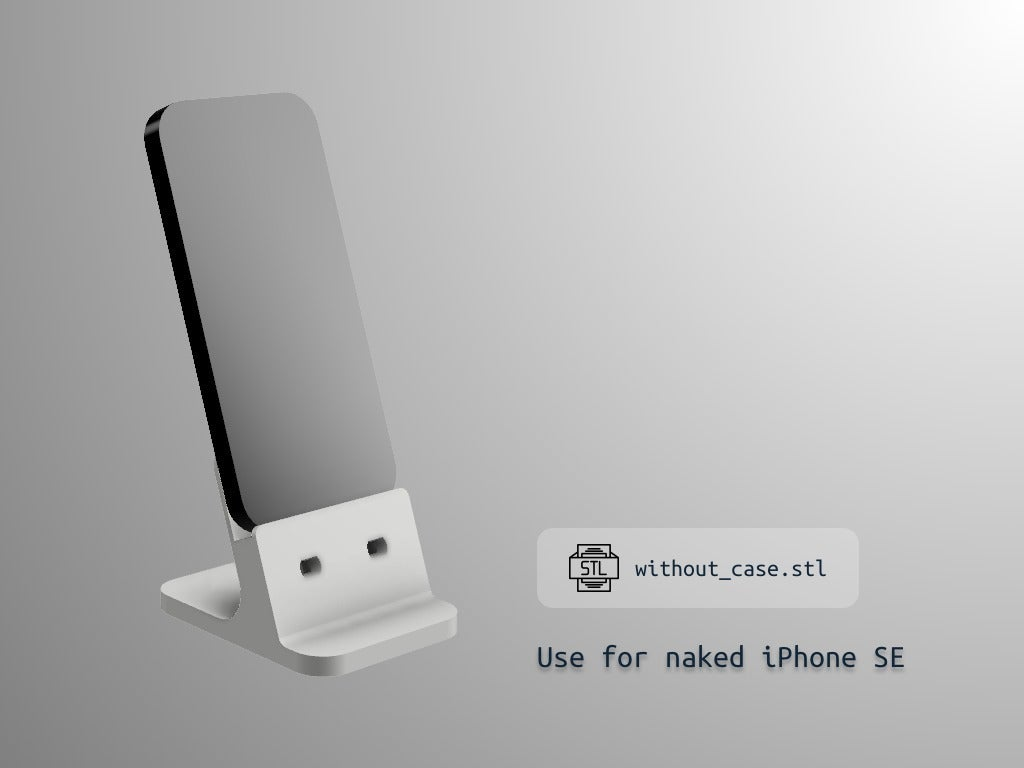 Free STL file iPhone SE / 5 Minimal Dock with / without case・3D ...