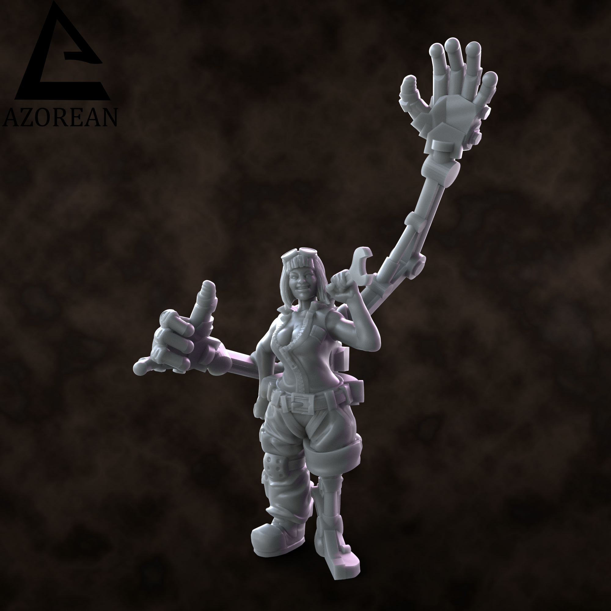 STL file Mechanic girl miniature・3D print model to download・Cults