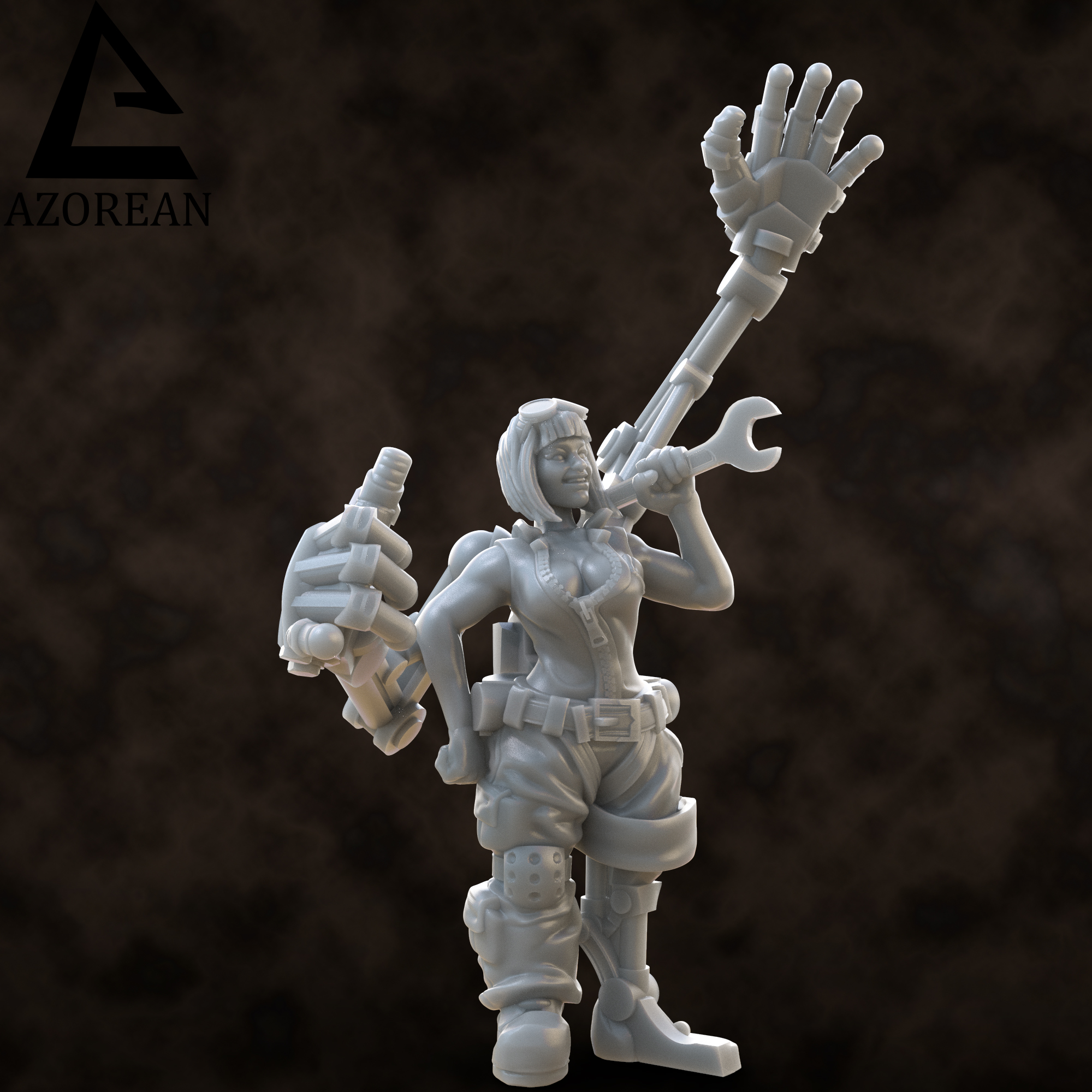 STL file Mechanic girl miniature・3D print model to download・Cults
