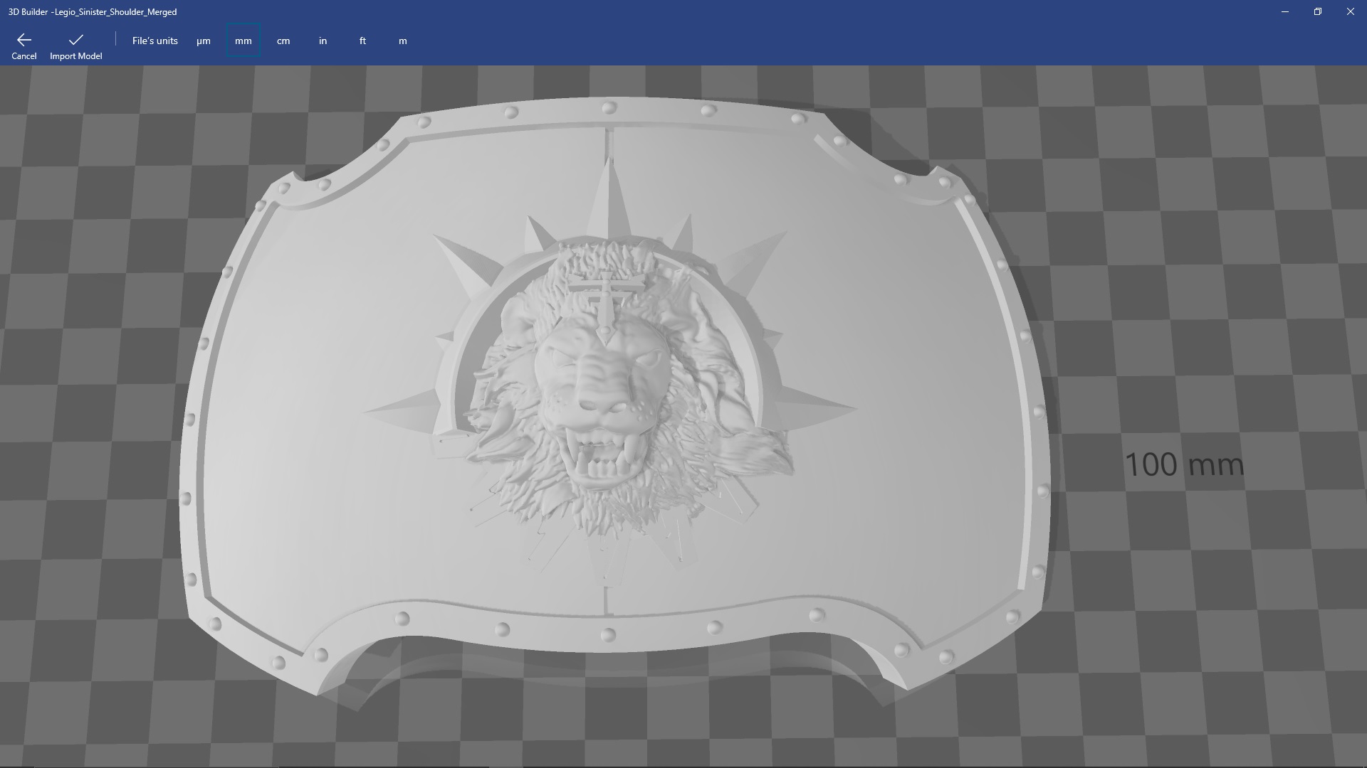 Free STL file Psi Titan (Legio Sinister) Shoulder Panel 🎲・Object to ...