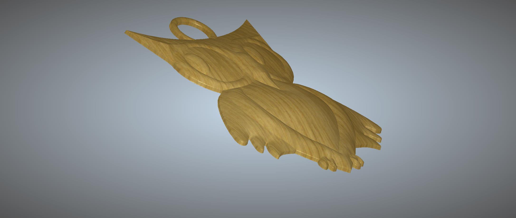 STL file keychain Owl keyring trinket neck pendant key-keeper ow-03 3d ...