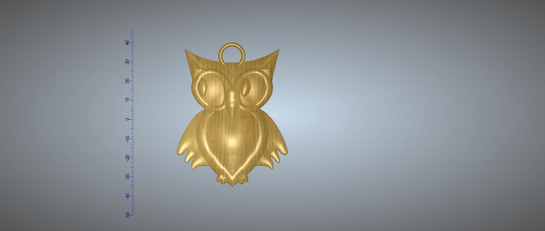 STL file keychain Owl keyring trinket neck pendant key-keeper ow-03 3d ...