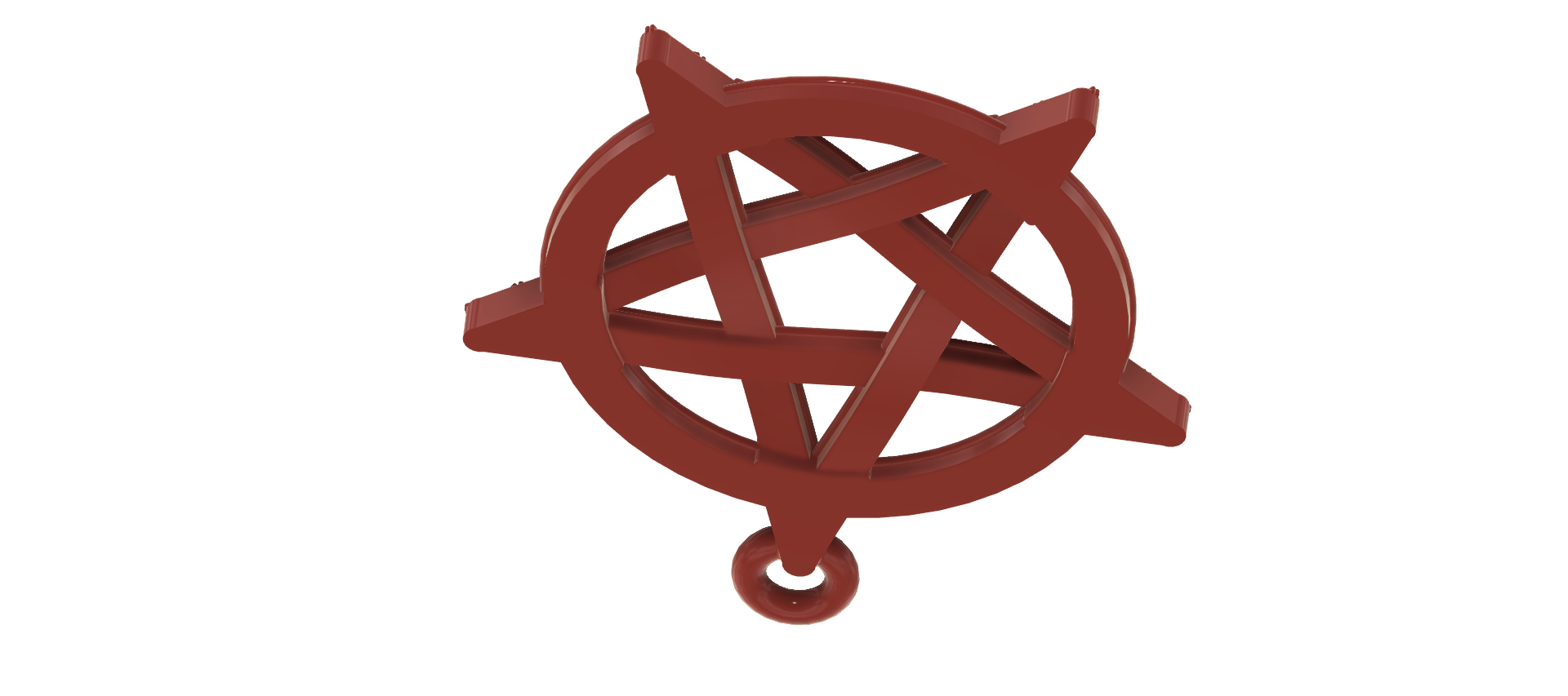 STL file Ireland style Pentagram for magic Protection witch Pendant ...