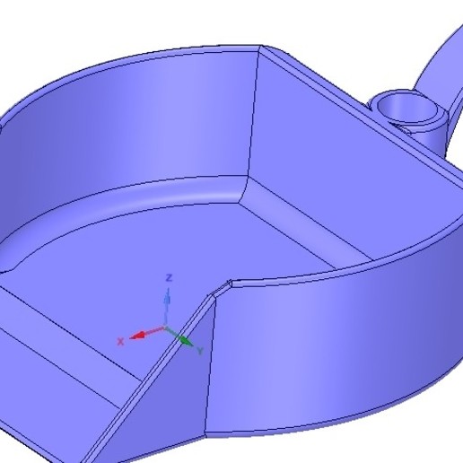 Download OBJ file dustpan with 2 handle dust scoop 3d-print and cnc ...