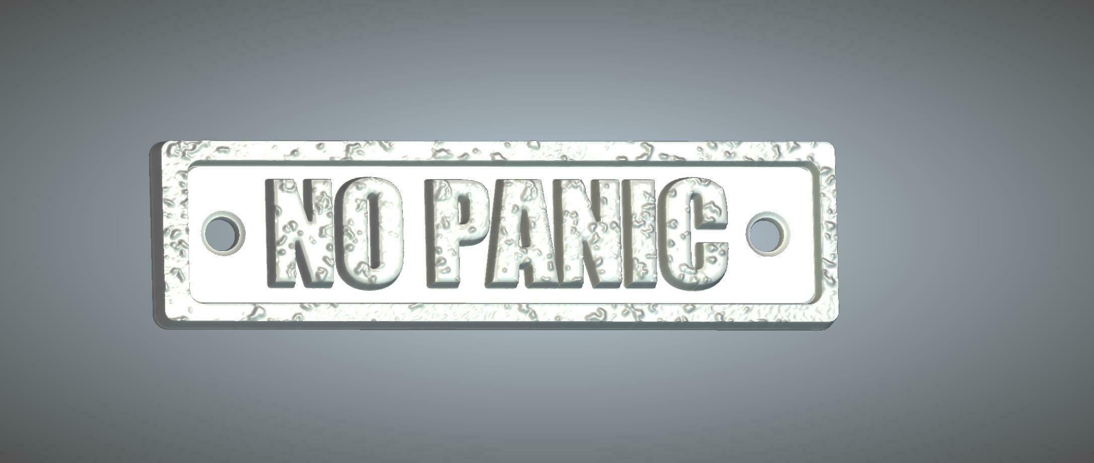 STL file Decor Sign "NO PANIC" symbol signpost movement and direction ...