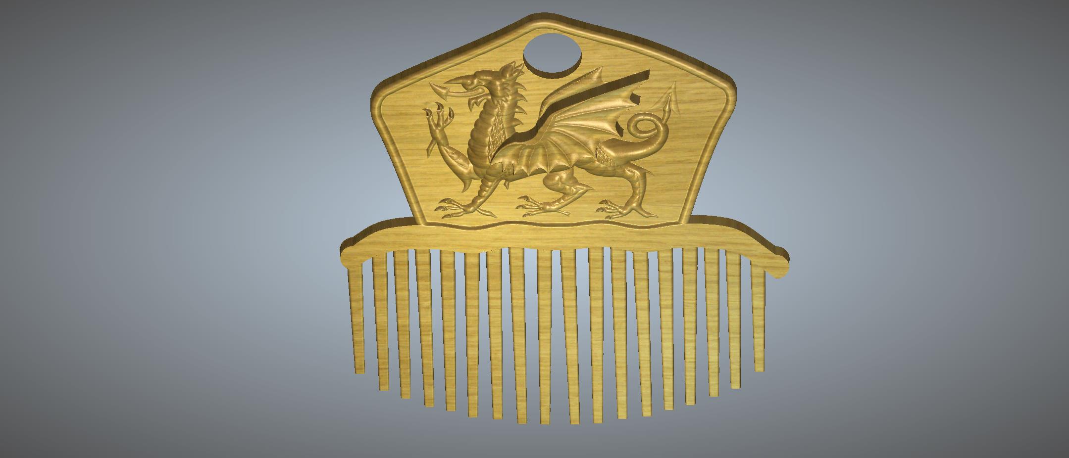 STL file FRENCH PLEAT HAIR COMB Historical Multi purpose Female Style ...