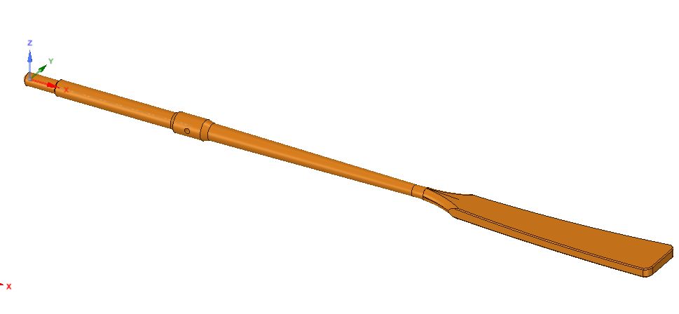 STL file A real paddle for a rowing boat for 3d printing and cnc ...