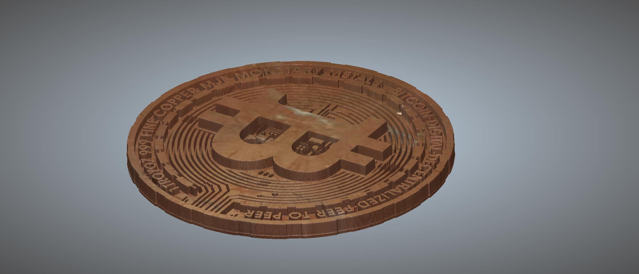 STL file real bitcoin cripto currency digital gold d56 mm b-02 3d-print ...