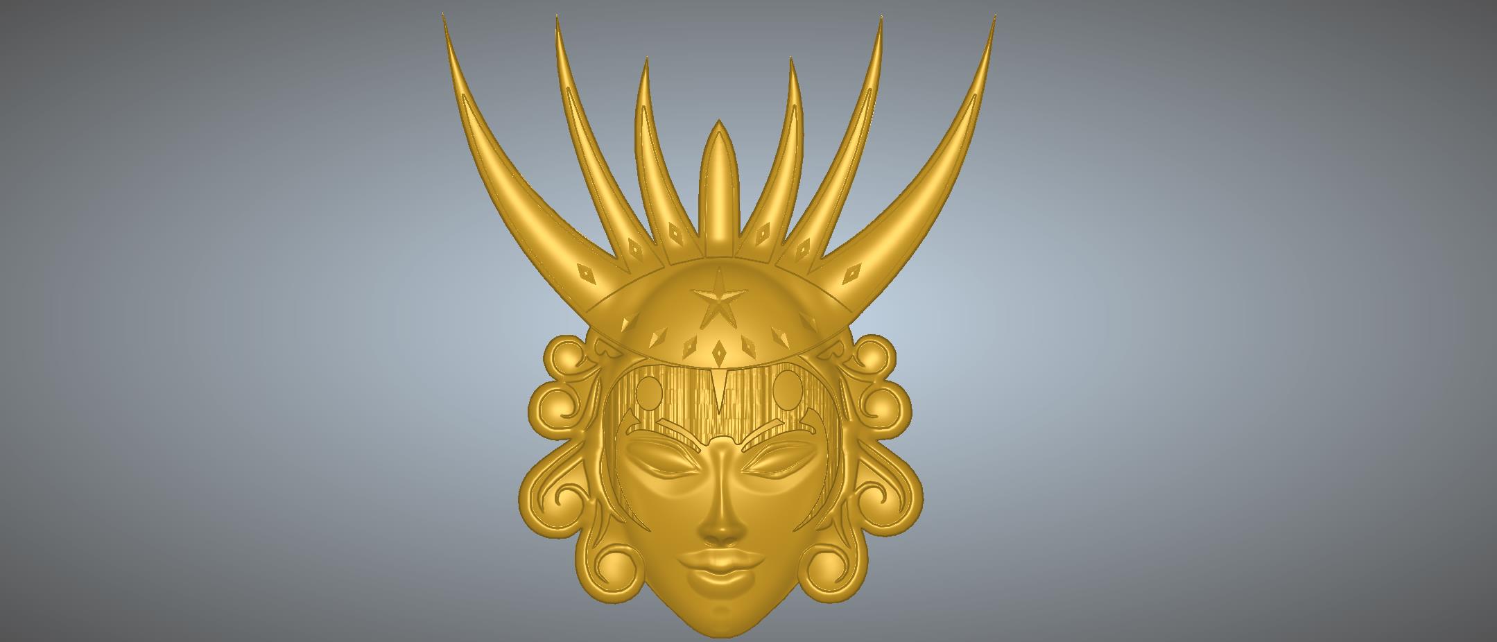 STL file Battle Queen Bas-relief original real 3D Relief Round Rope For ...