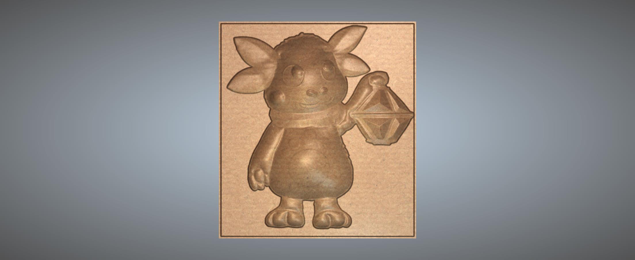 Archivo STL molde para chocolate o galletas un alien peludo púrpura ...