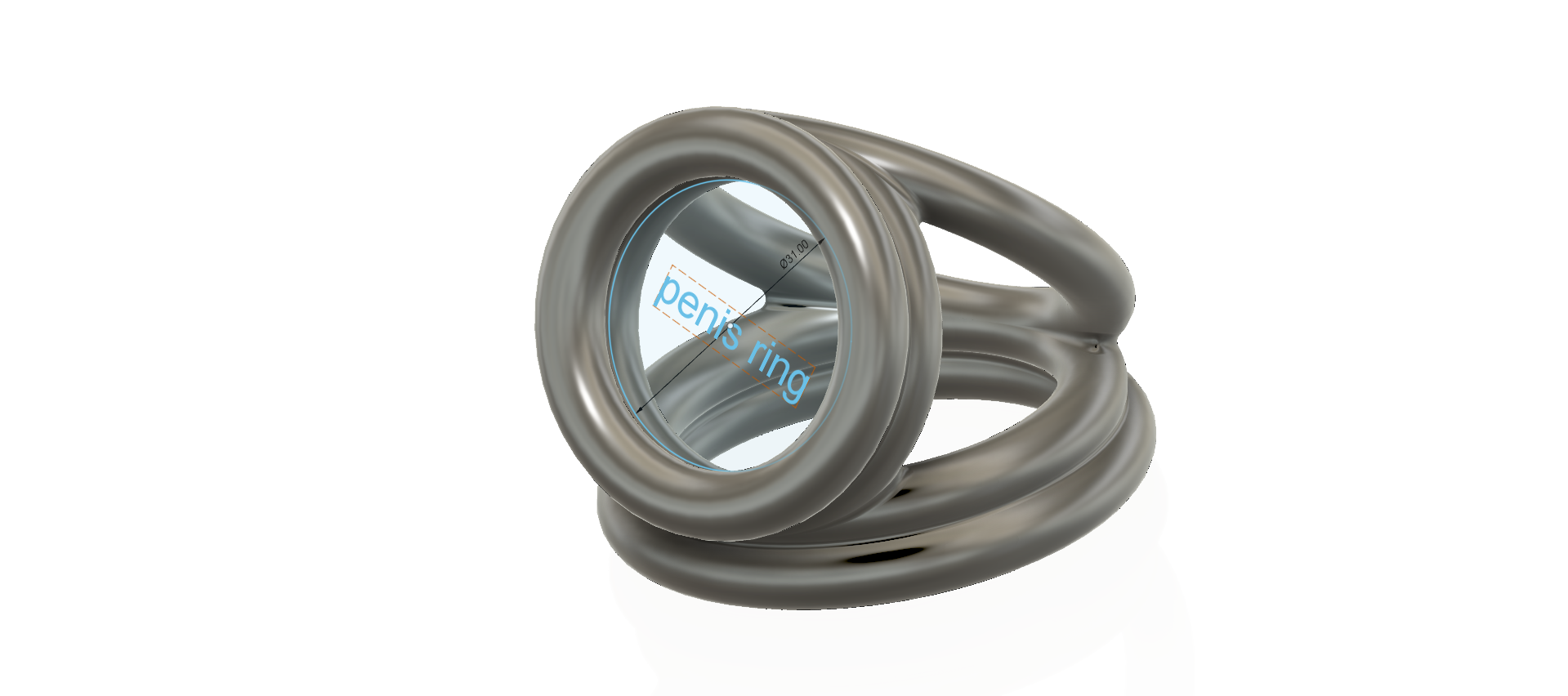 STL-Datei Triple Cock and Balls squeezing Ring - Scrotum constrict cage ...