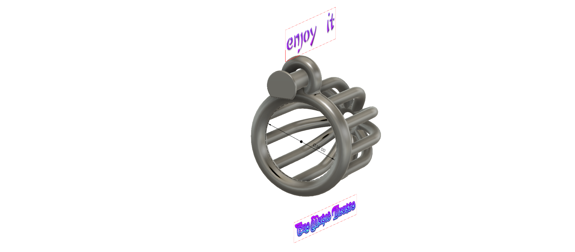 Файл STL Male Chastity Device Cock Cage Penis Ring Virginity Lock ...