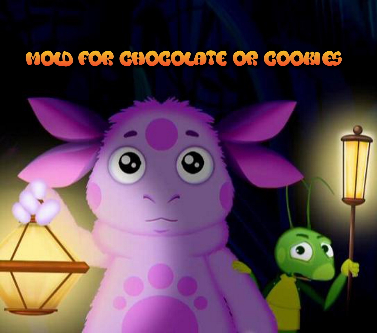 Archivo STL molde para chocolate o galletas un alien peludo púrpura ...