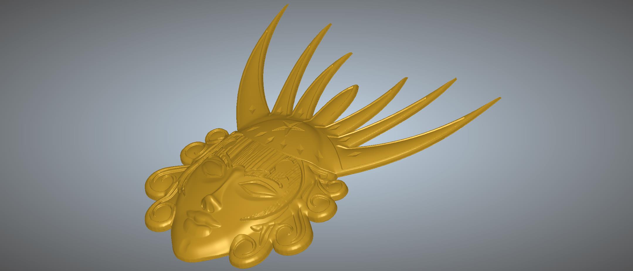 STL file Battle Queen Bas-relief original real 3D Relief Round Rope For ...