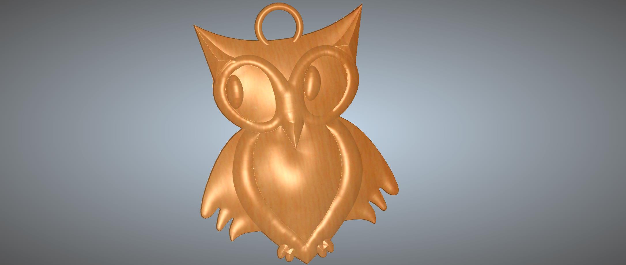 STL file keychain Owl keyring trinket neck pendant key-keeper ow-03 3d ...