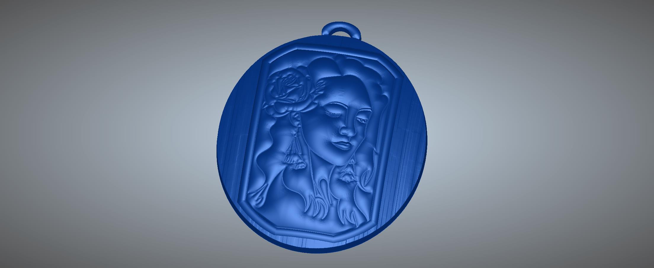 Archivo STL colgante de cuello v03-face 3d-print y cnc・Objeto para ...