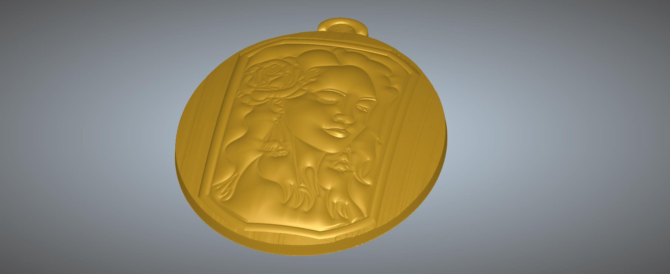 Archivo STL colgante de cuello v03-face 3d-print y cnc・Objeto para ...
