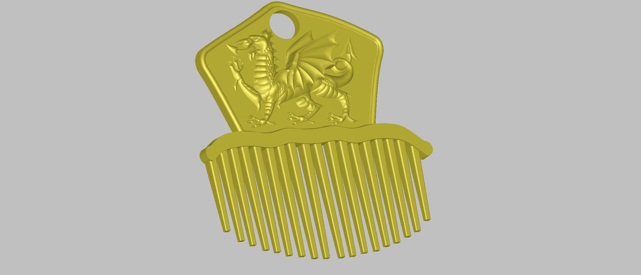 STL file FRENCH PLEAT HAIR COMB Historical Multi purpose Female Style ...