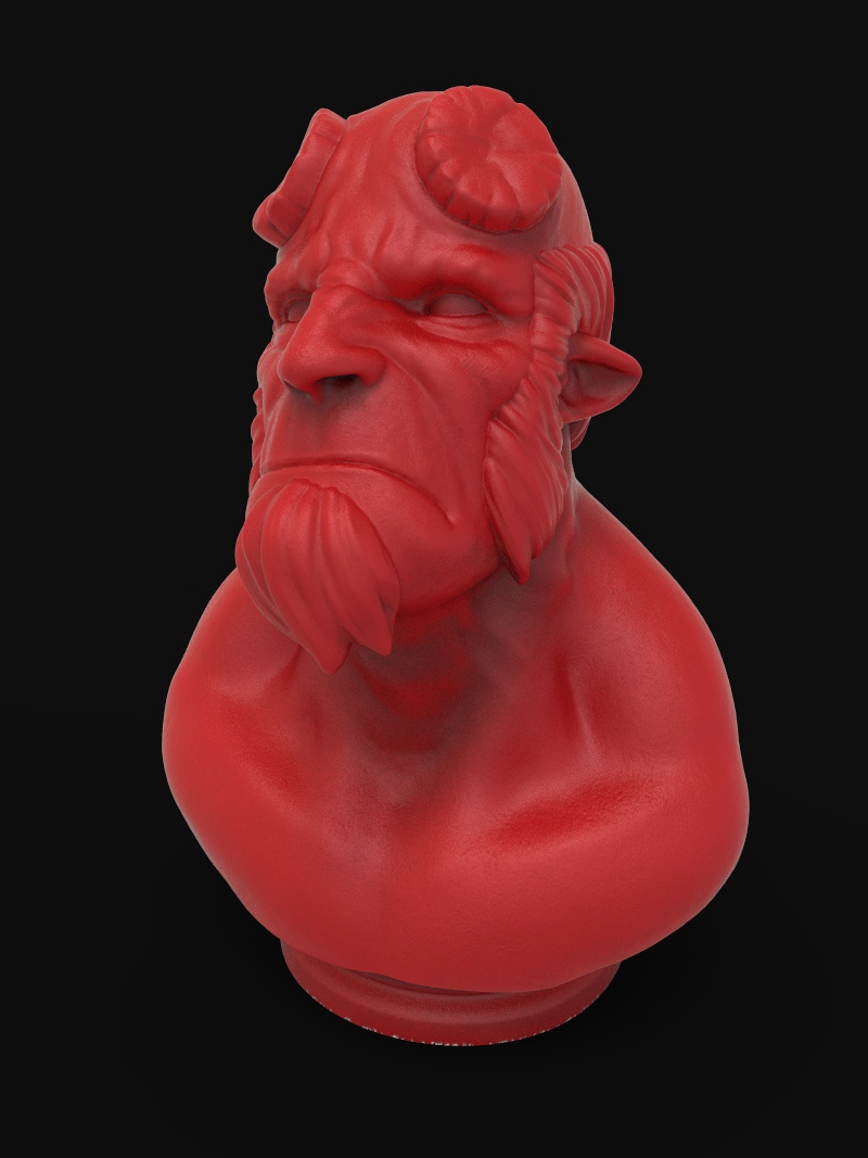 STL file HELLBOY BUST・3D printer design to download・Cults