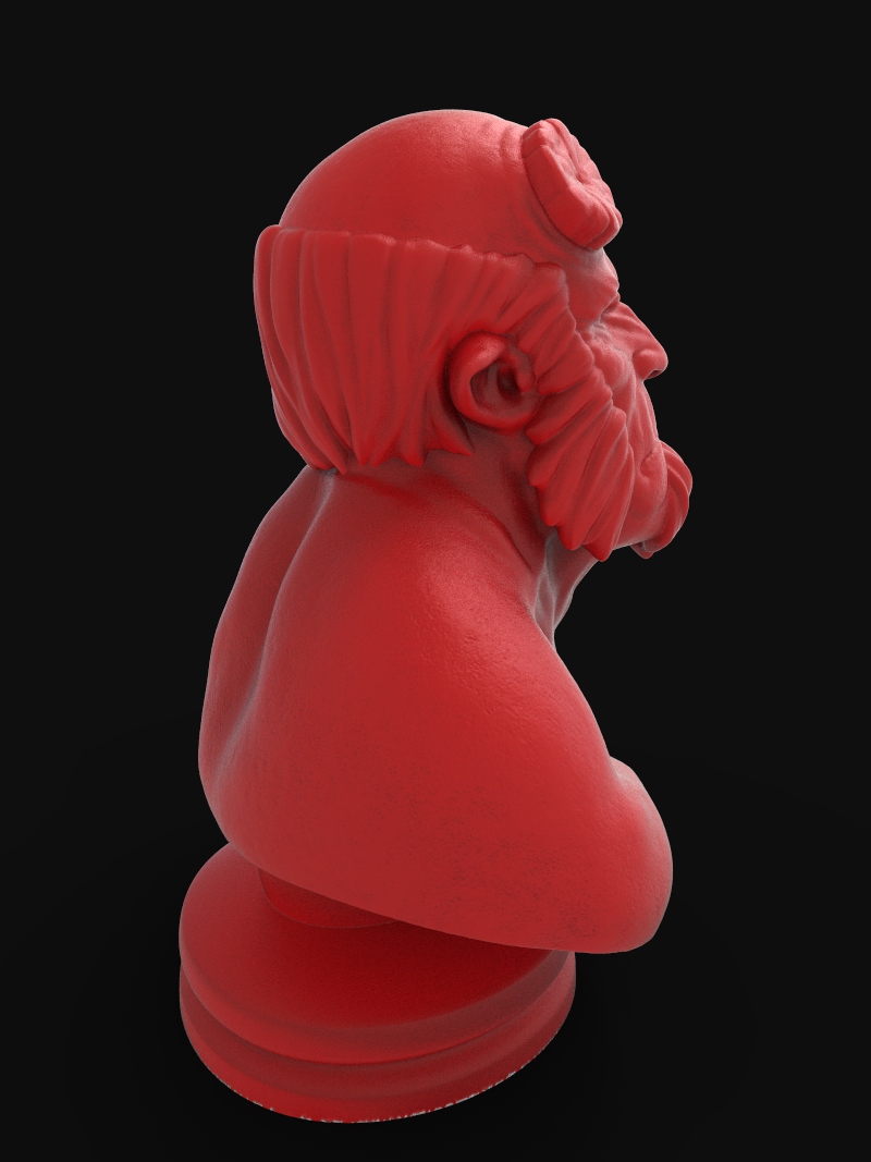 STL file HELLBOY BUST・3D printer design to download・Cults