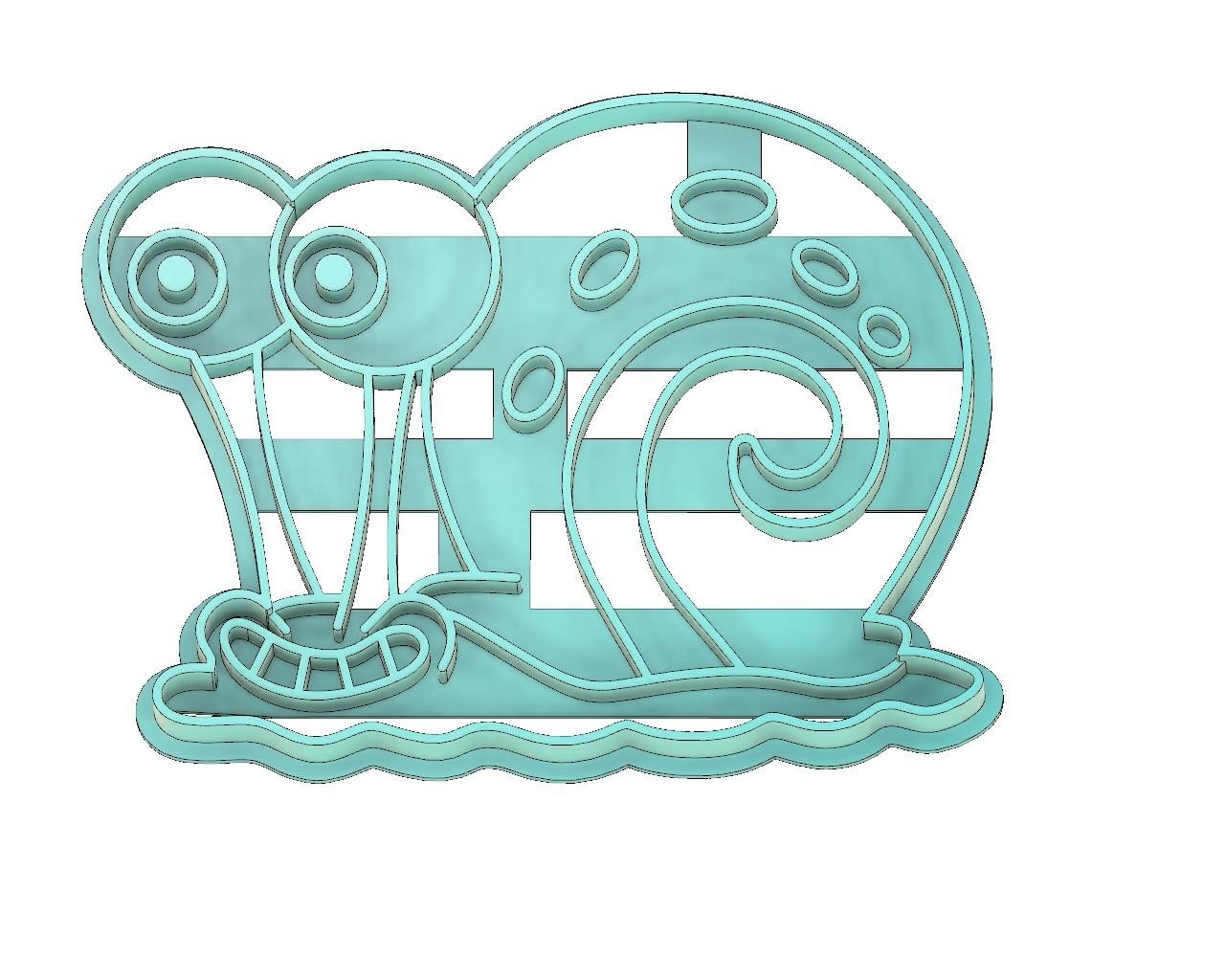 STL file GARY COOKIE CUTTER,GARY SNAIL COOKIE CUTTER, SPONGEBOB ...