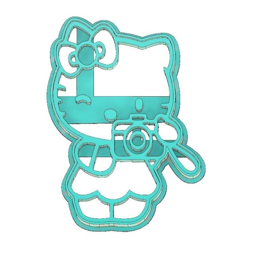 Download 3D printer files HELLO KITTY COOKIE CUTTER, KITTY COOKIE ...