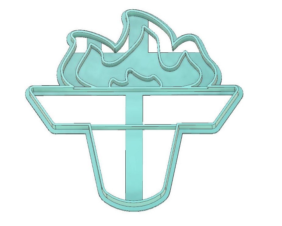 STL file TORCH COOKIE CUTTER, SPORTS COOKIE CUTTER, OLYMPIC TORCH ...