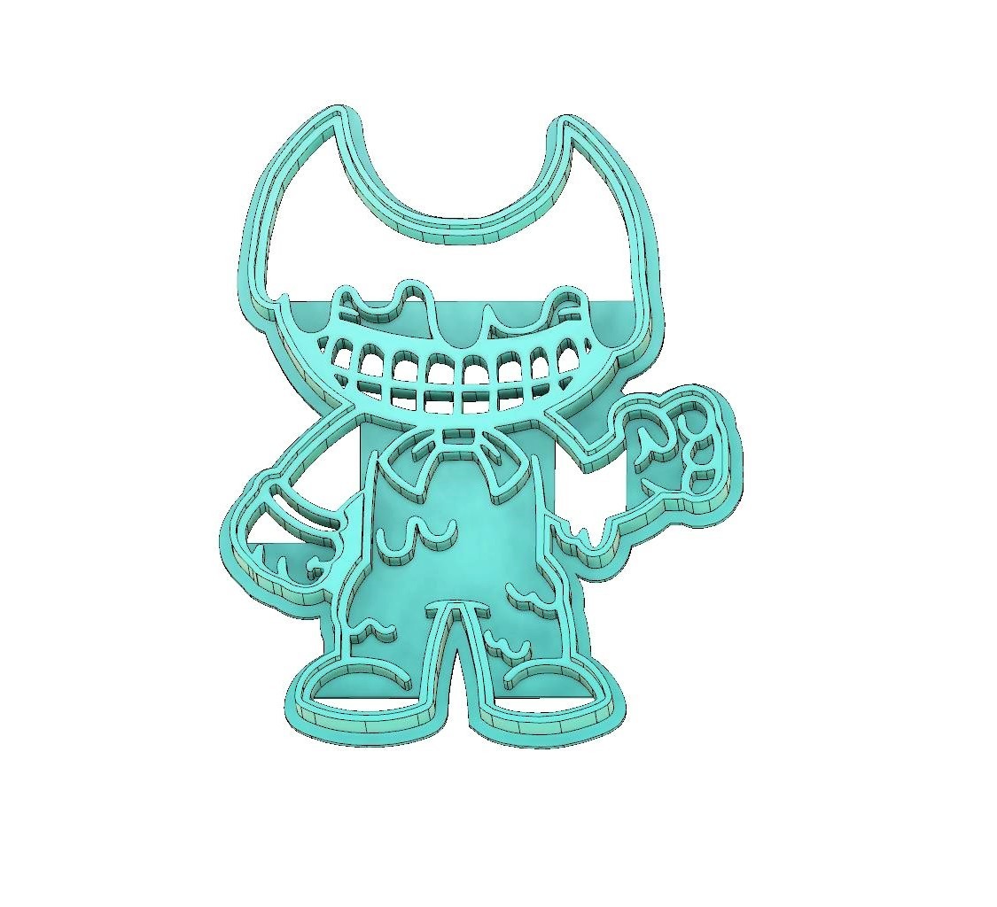 STL file BENDY COOKIE CUTTER, BENDY AND THE INK MACHINE COOKIE CUTTER ...