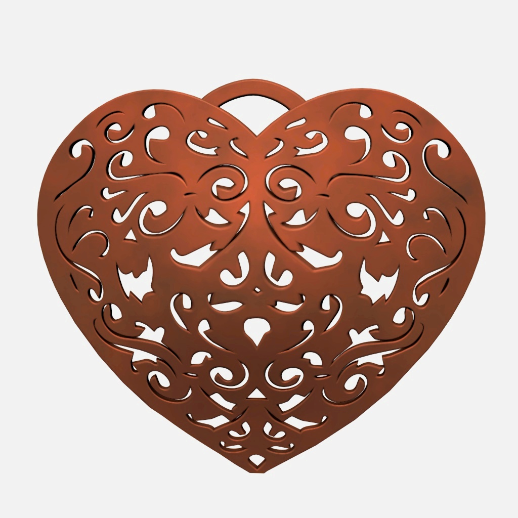 STL file Filigree Heart Pendant KTFHP03 3D Model STL 💜・Model to ...