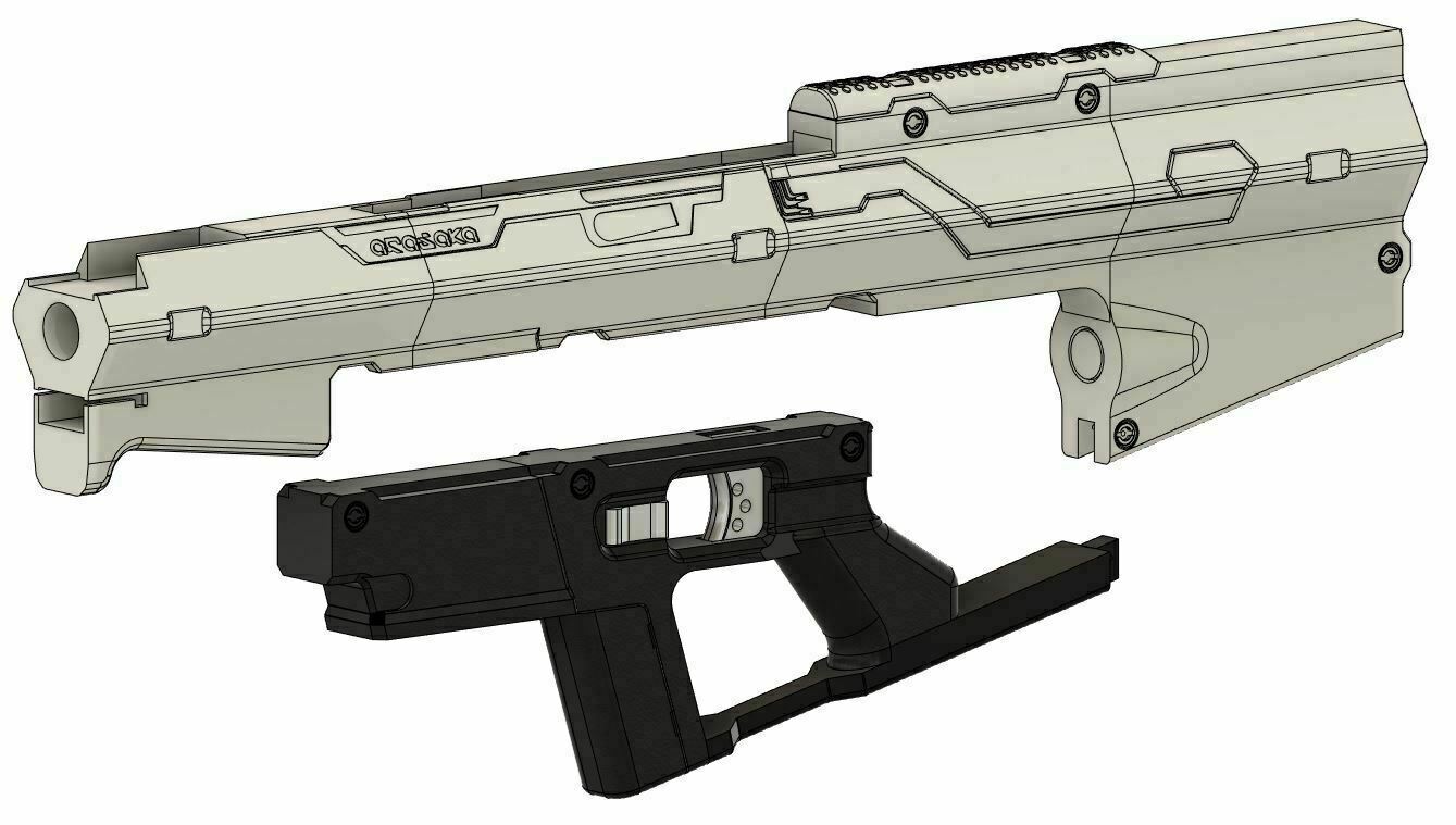 3D file Arasaka "HJSH-18 Masamune" from Cyberpunk 🔫・3D printable model ...