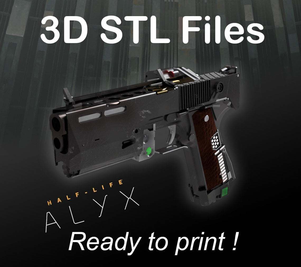 3D file ALYX's Pistol from "Half Life : Alyx" 🔫・3D printing design to ...