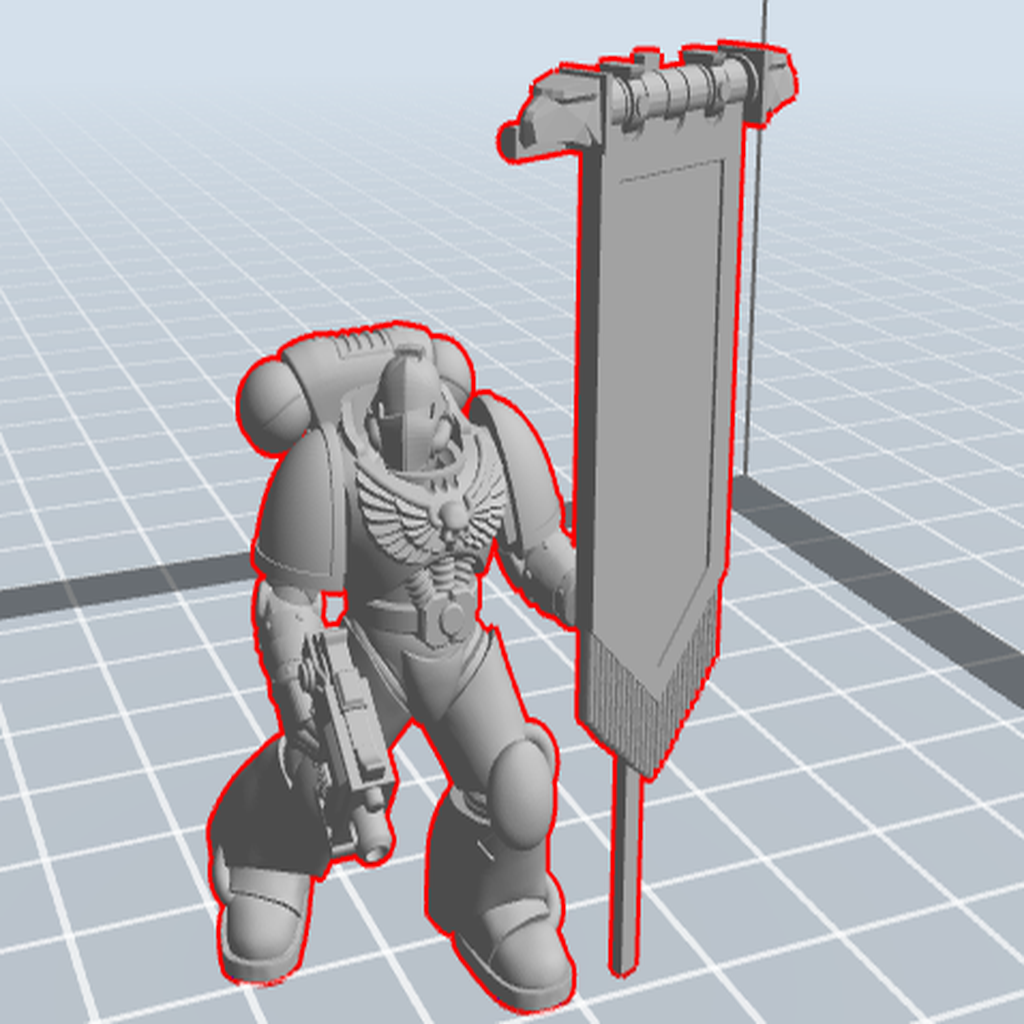 Free STL file o bearer of banners, thank you for 100 follows!・3D print ...