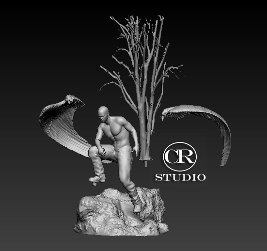 Archivo 3D angel caido・Plan para descargar y imprimir en 3D・Cults