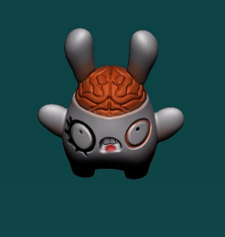 Free OBJ file art toy brain・3D printer model to download・Cults