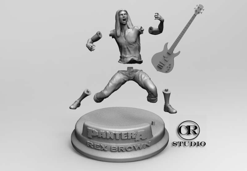 3D file rex brawn guitarist PANTERA・3D print model to download・Cults