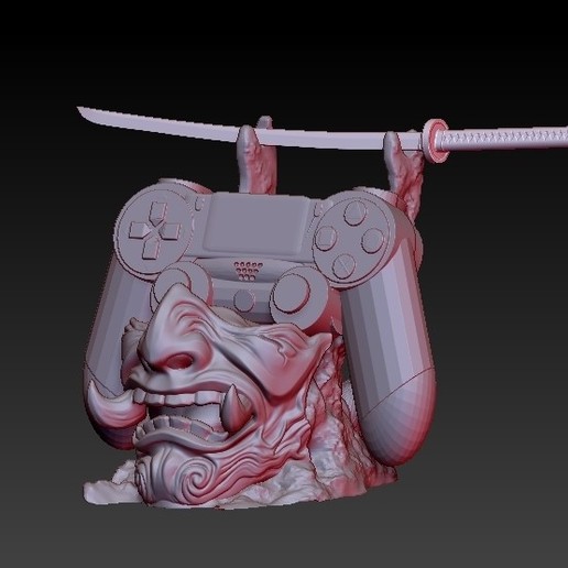 Download STL file stand control ps4 samurai • 3D printer object ・ Cults